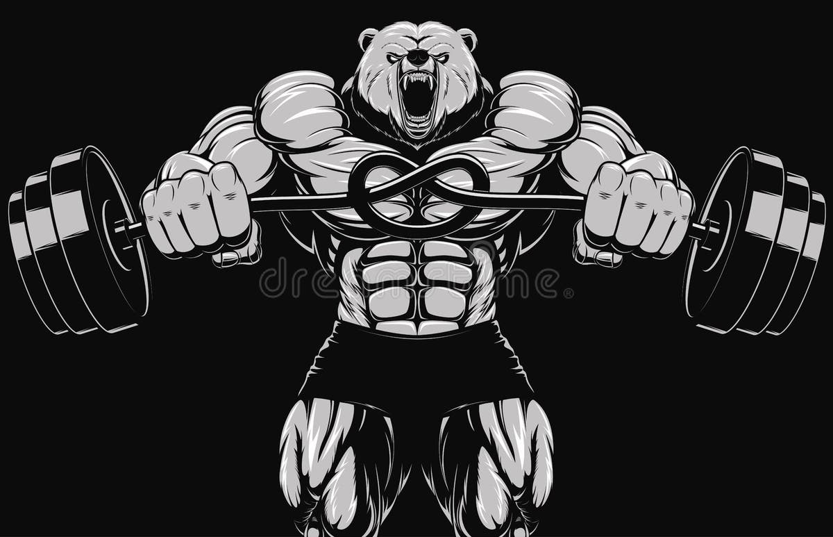 Bear Bodybuilding Stock Illustrations – 132 Bear Bodybuilding Stock ...