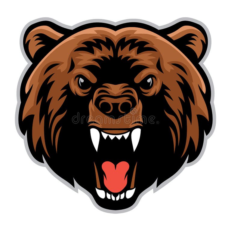 Angry bear head stock vector. Illustration of claw, grizzly - 51010978