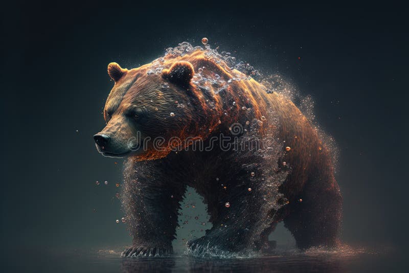 Angry Bear in Symbiosis of Particles in Transformation. Generative AI ...