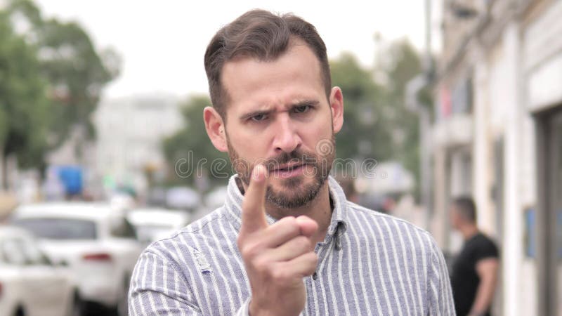 Angry Beard Casual Man Yelling Outdoor Stock Photo - Image of portrait ...