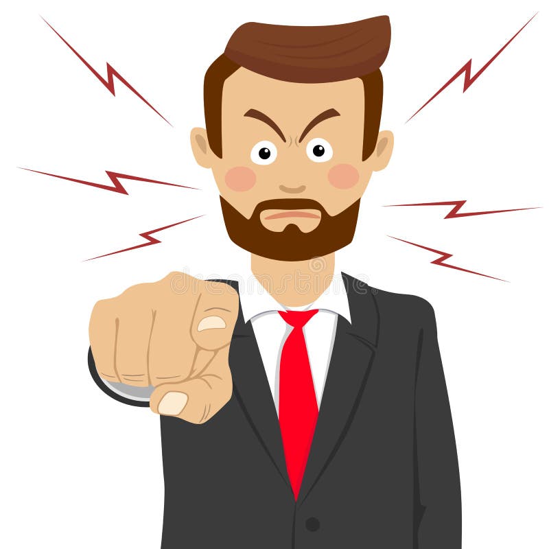Angry Bearded Business Man Pointing His Finger at You Stock Vector ... Angry Bearded Business Man Pointing His Finger at You Stock Vector ...