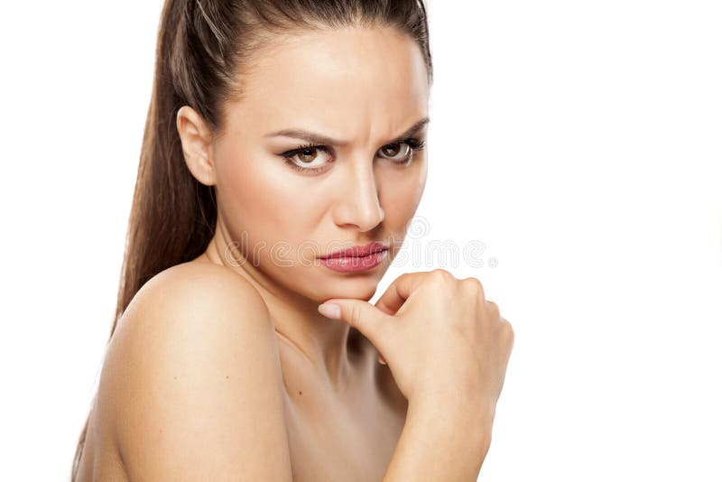Angry and beautiful stock image. Image of serious, caucasian - 65250783