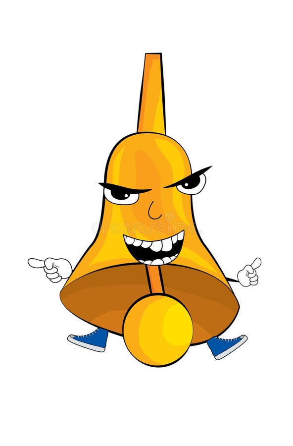 Angry bell cartoon stock illustration. Illustration of wheat - 48991801