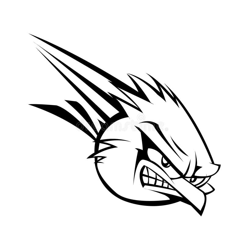 Angry Bird .bird Illustration .cartoon. Stock Vector - Illustration of ...