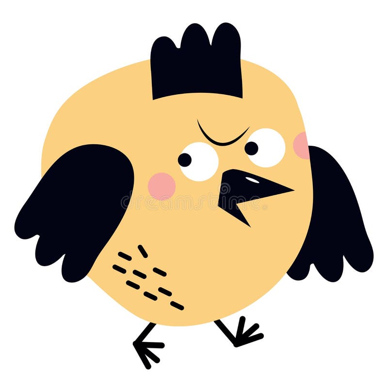 Angry Bird with Sharp Beak Vector or Color Illustration Stock Vector ...