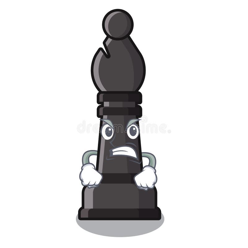 Angry Chess Knight Isolated with the Cartoon Stock Vector ...