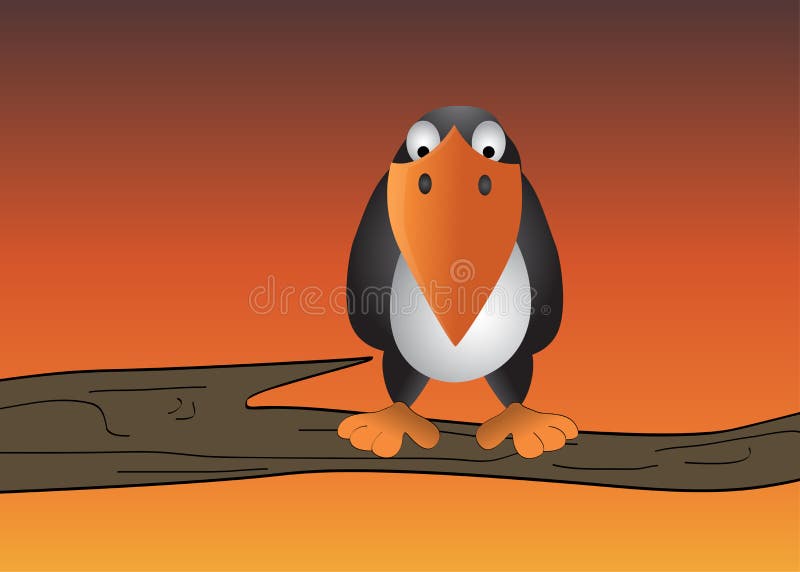 Angry crow stock vector. Illustration of yellow, humor - 29913400