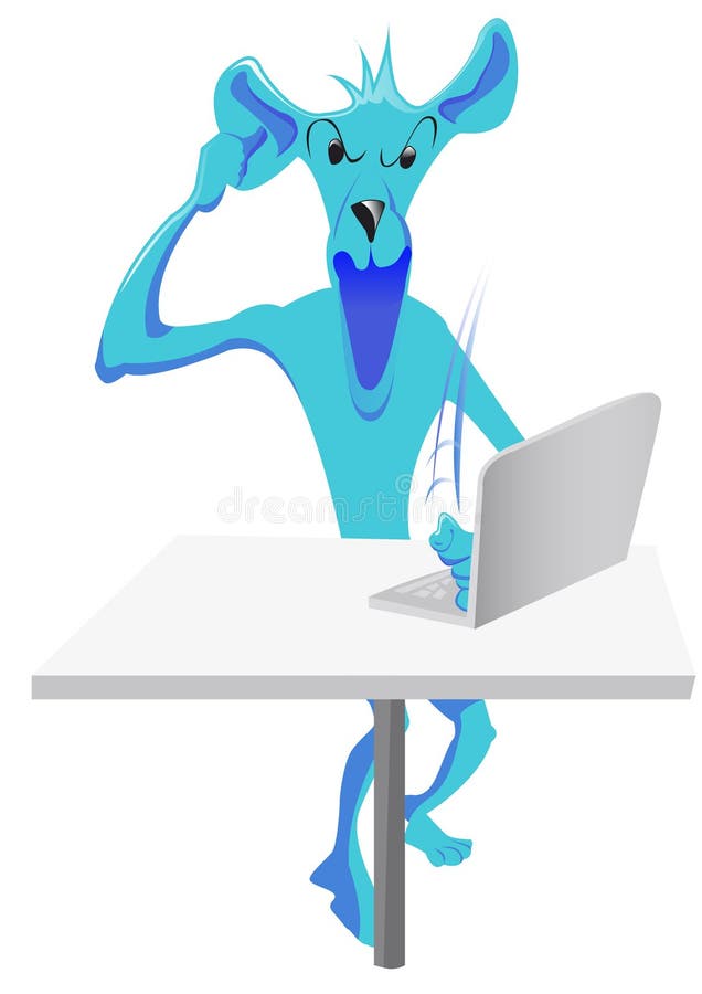 Angry blue dog stock illustration. Illustration of blue - 56322149