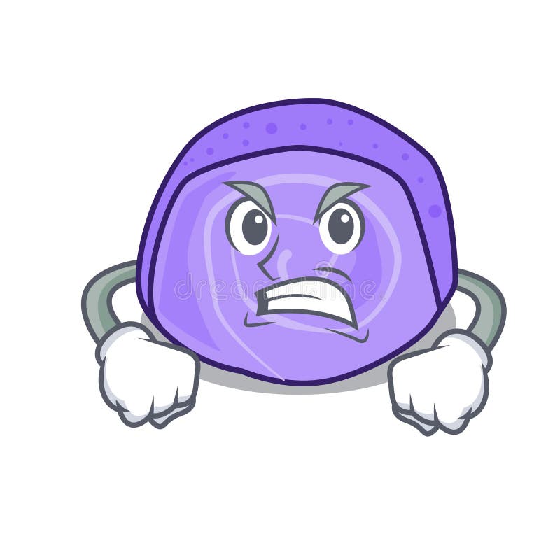Angry Blueberry Roll Cake Mascot Cartoon Stock Vector - Illustration of ...