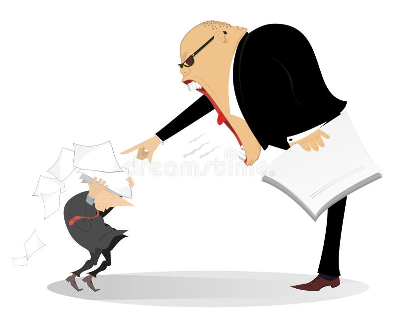 Angry boss stock vector. Illustration of director, chief - 78027151