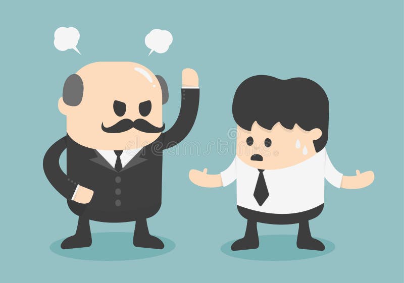 Angry boss concept stock vector. Illustration of graphic - 45853337