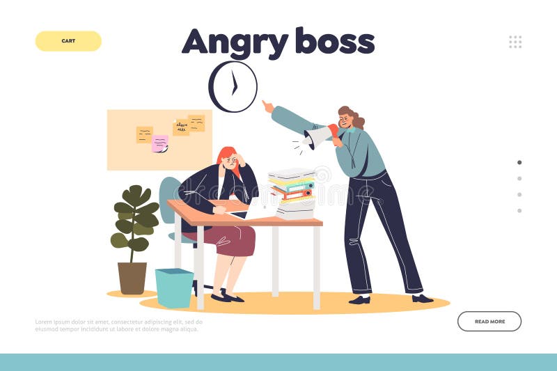Boss Screaming Deadline Stock Illustrations – 81 Boss Screaming ...