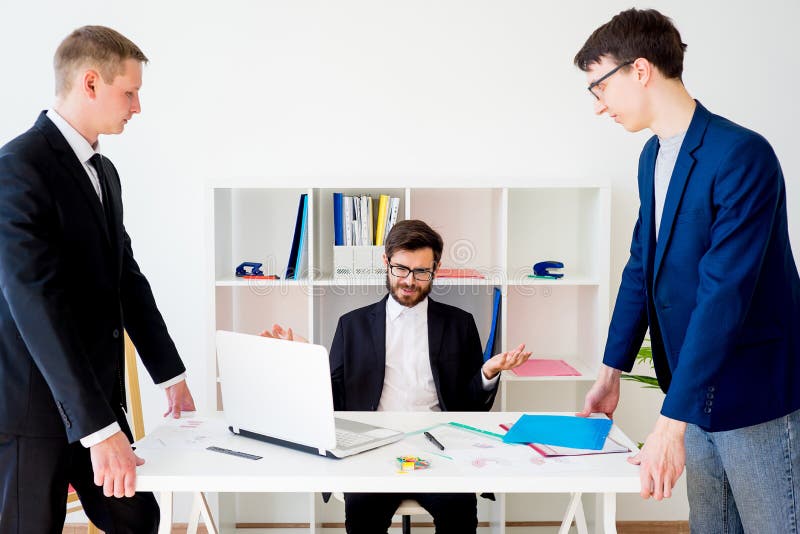 Angry boss at office stock image. Image of executive - 98426829