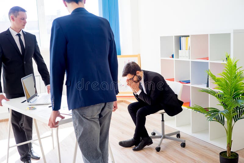 Angry boss at office stock image. Image of office, work - 98426859