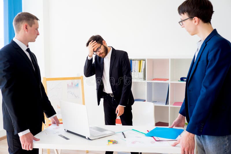 Angry boss at office stock photo. Image of boss, male - 98427042