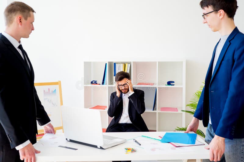 Angry boss at office stock photo. Image of professional - 98427174