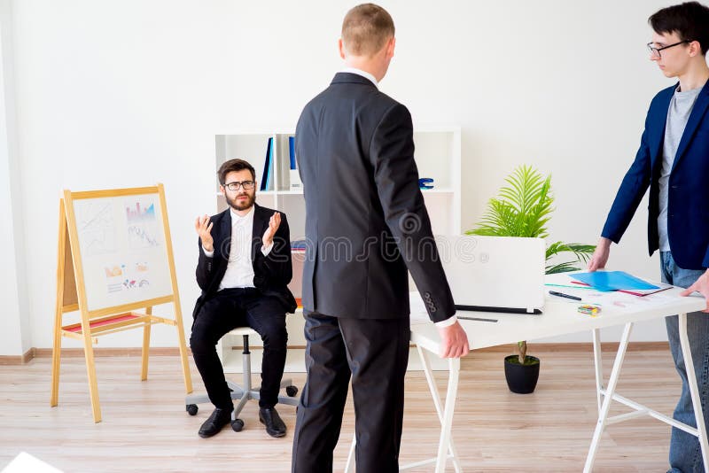 Angry boss at office stock photo. Image of shouting, office - 98426964