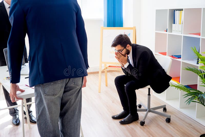 Angry boss at office stock image. Image of frustrated - 98427347