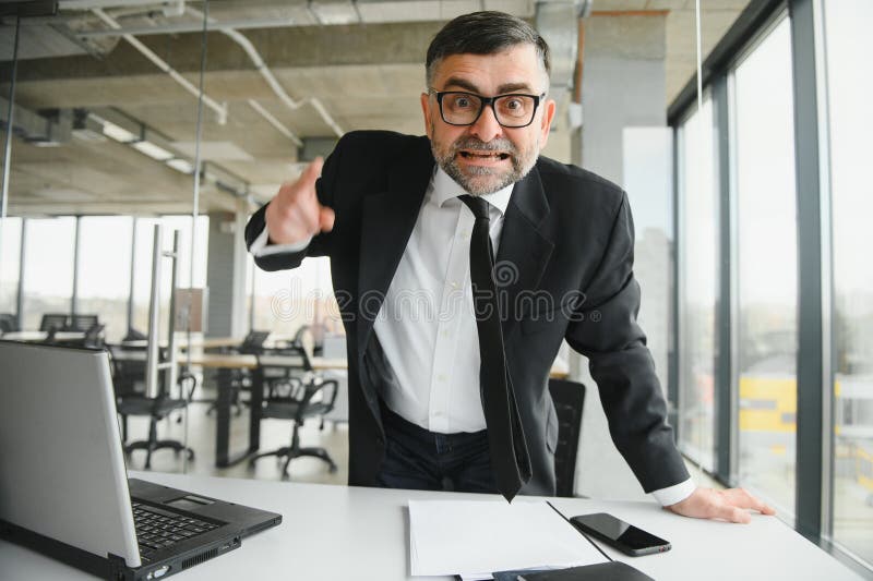 Angry Boss Shouting at His Employee Stock Image - Image of angry ...