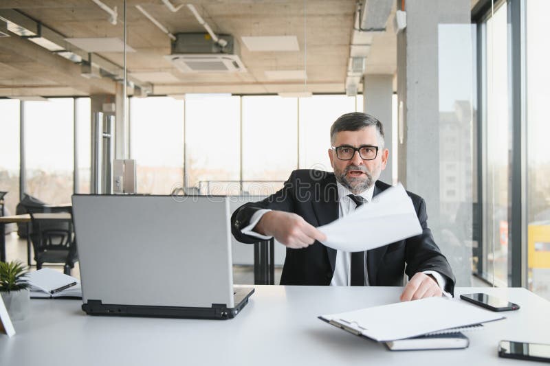 Angry Boss Shouting at His Employee Stock Photo - Image of failure ...