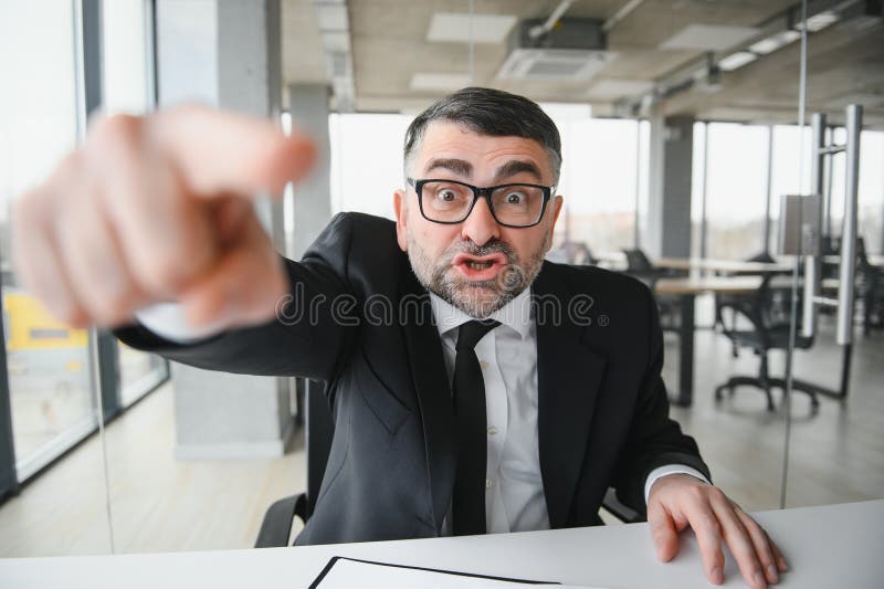 Angry Boss Shouting at His Employee Stock Image - Image of problem ...