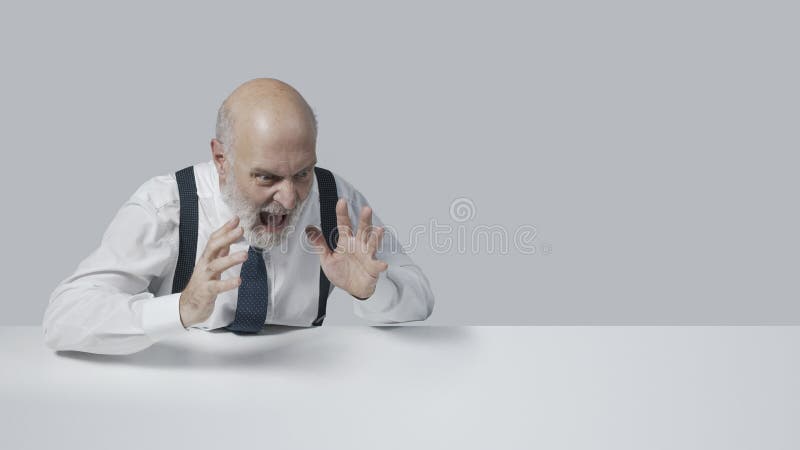 Angry Boss Shouting Out Loud Stock Image - Image of mature, copy: 238092943