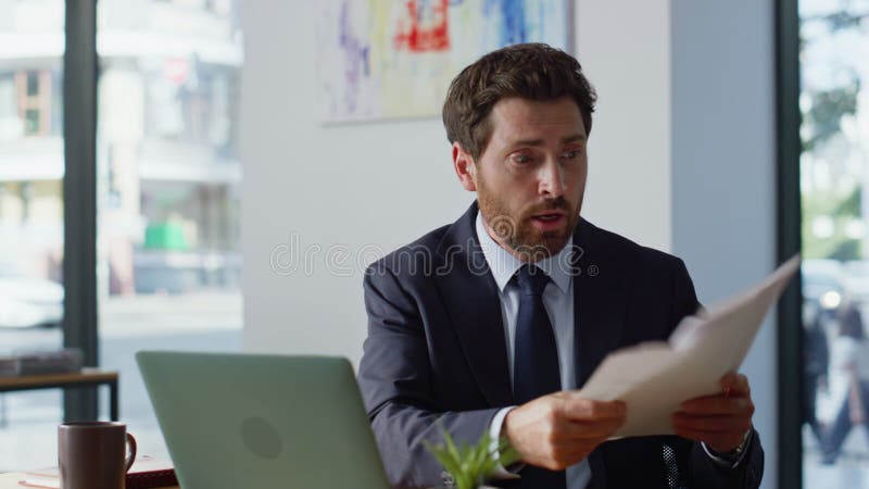 Angry Boss Shouting Videocall Online Closeup. Man Ending Virtual ...