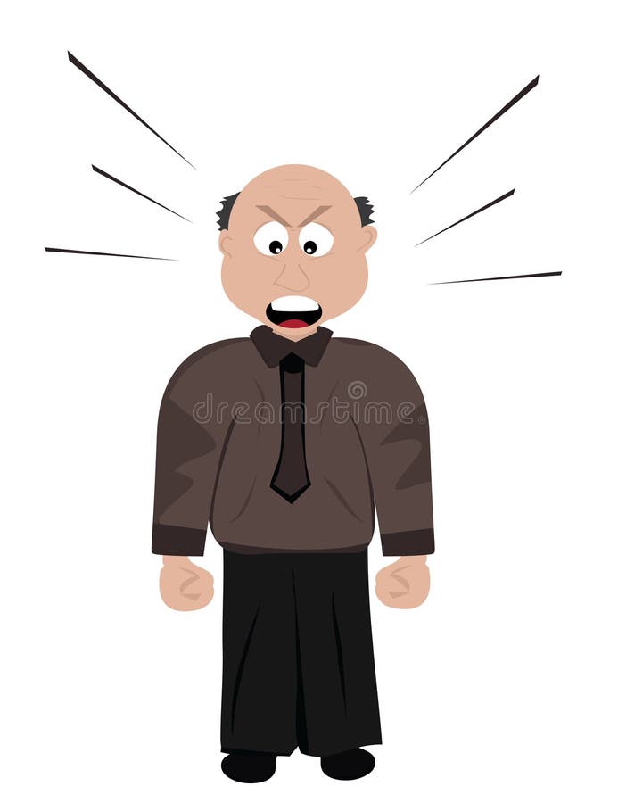 Angry boss stock vector. Illustration of aggressive, gesture - 34301929