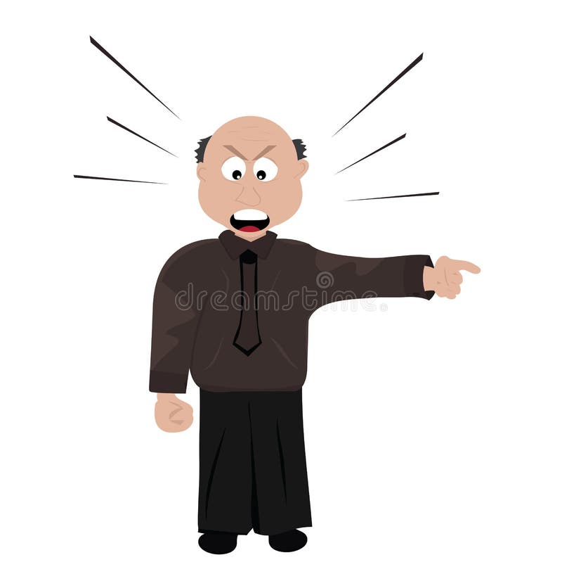 Angry boss stock vector. Illustration of chief, gesture - 34301930