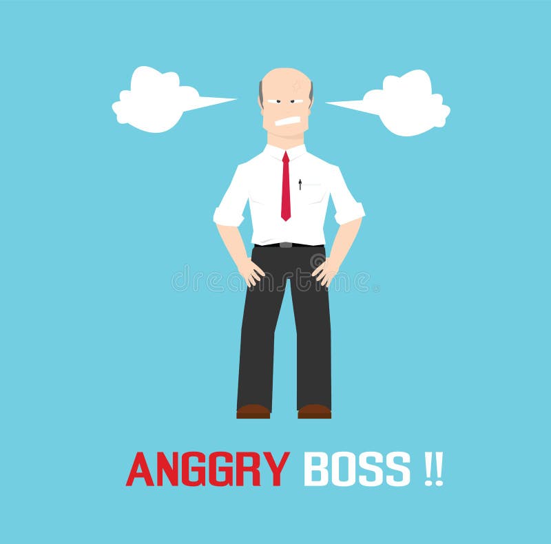 Angry boss stock vector. Illustration of angry, characters - 55971334