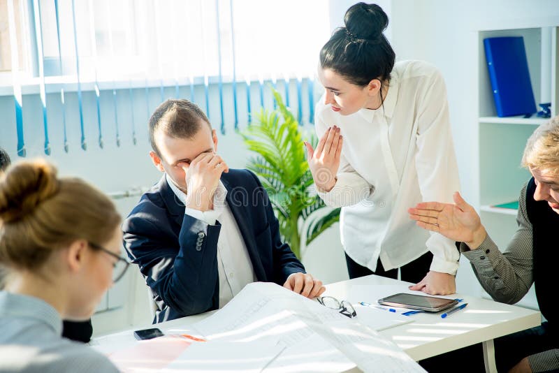 Angry boss yelling stock photo. Image of office, smiling - 89760088