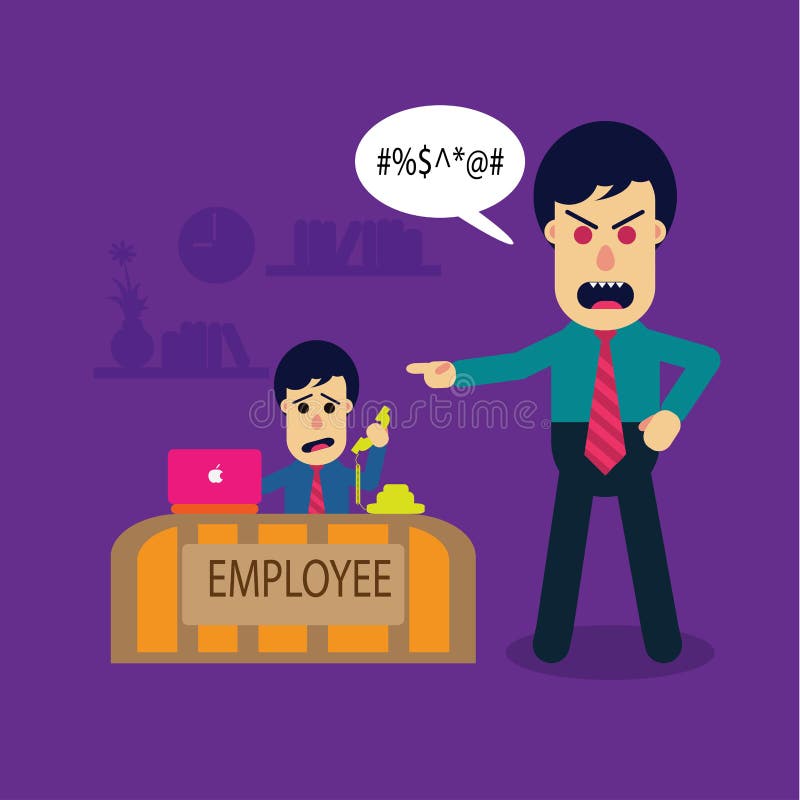 Angry boss stock vector. Illustration of cartoon, mess - 83699761