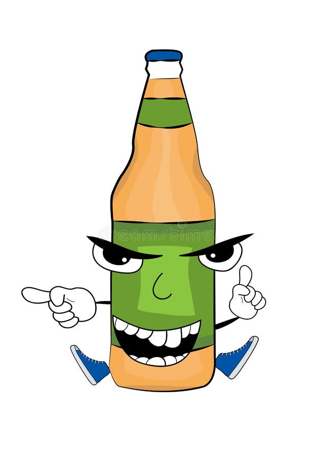 Angry bottle cartoon stock illustration. Illustration of drink - 43528694