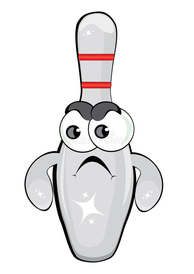 Cartoon bowling pin stock vector. Illustration of waving - 30166108