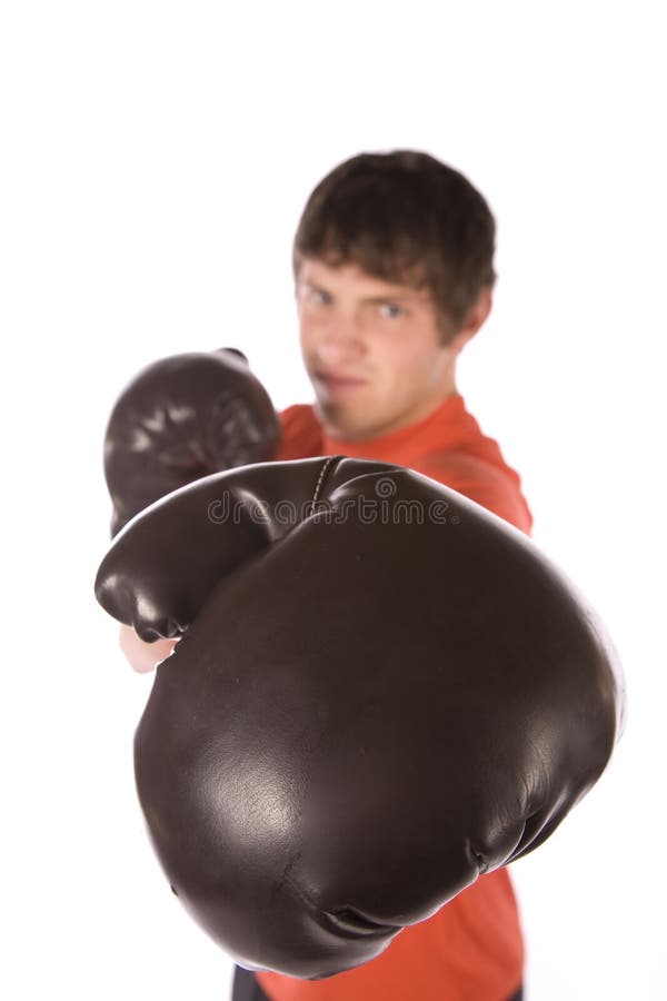 Angry boxer stock photo. Image of glove, challenge, boxer - 12720848