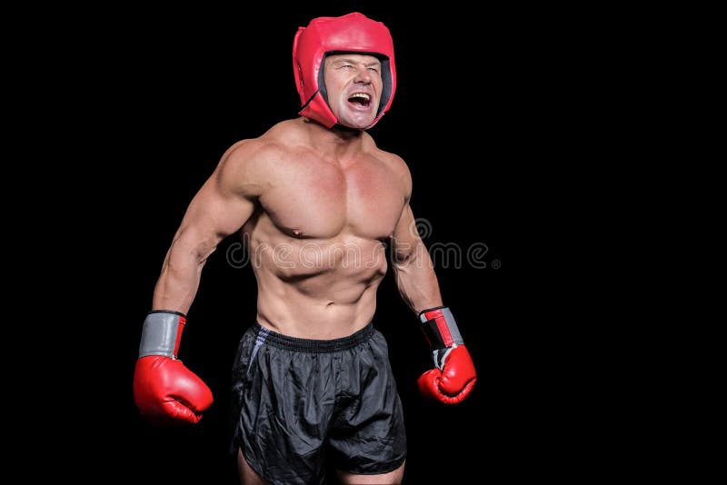 Angry Boxer Against Black Background Stock Photos - Free & Royalty-Free ...
