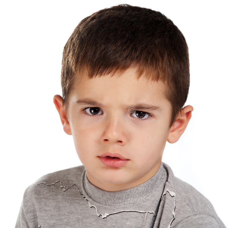 Angry boy stock photo. Image of beautiful, white, worried - 18236054