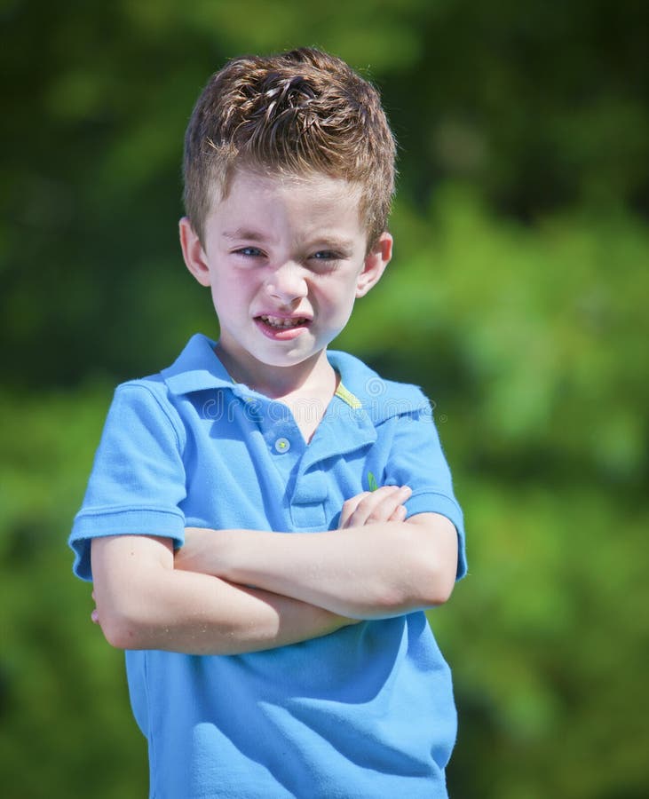Angry kid stock image. Image of childhood, portrait, hate - 5743721