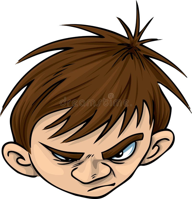 Angry boy stock vector. Illustration of human, anger, frowning - 5954706
