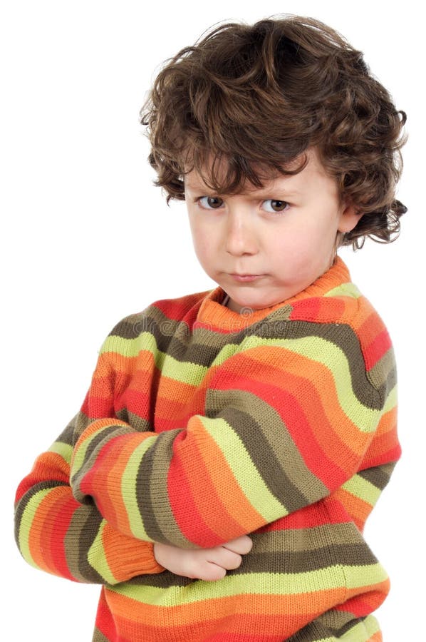Beautiful Boy with Angry Face Stock Image - Image of child, mouth: 6443965