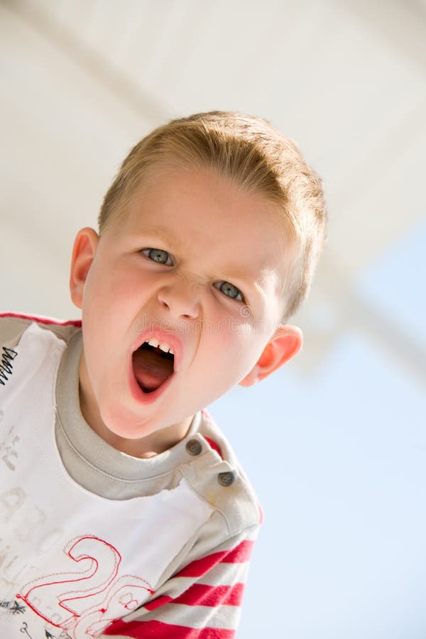 Angry boy stock image. Image of mouth, aggressive, face - 7620215