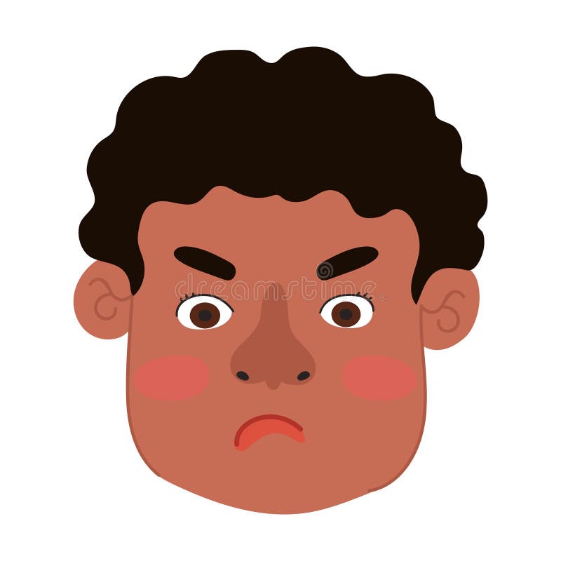Angry Boy Colorful Illustration Stock Vector - Illustration of emotion ...