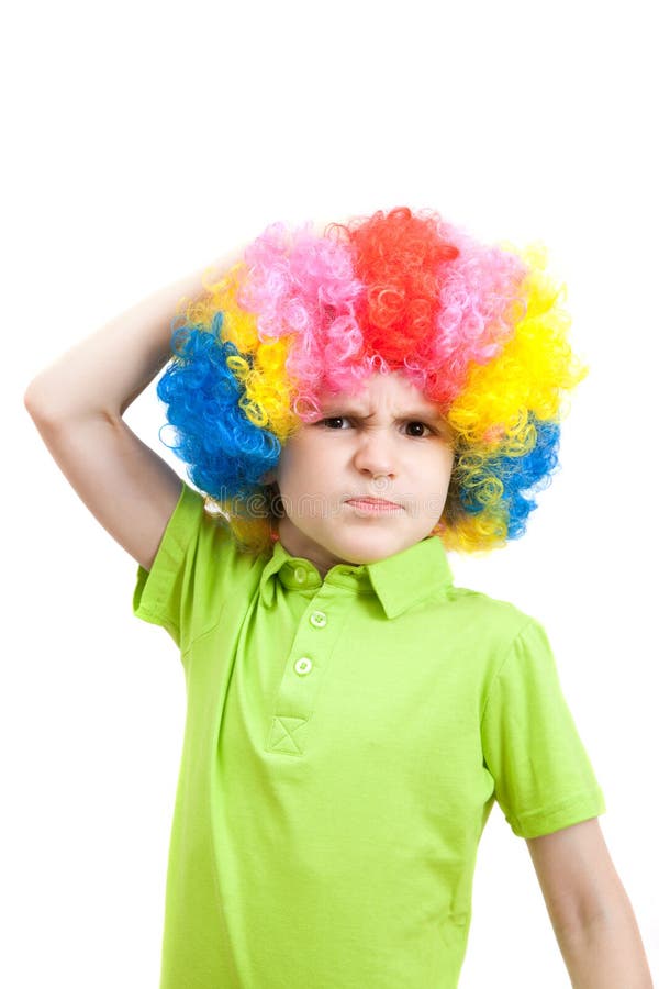 Angry Boy Colorful Wig Stock Photos - Free & Royalty-Free Stock Photos ...