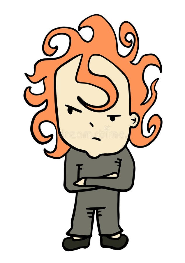 Angry boy draw stock vector. Illustration of angry, creative - 69369501