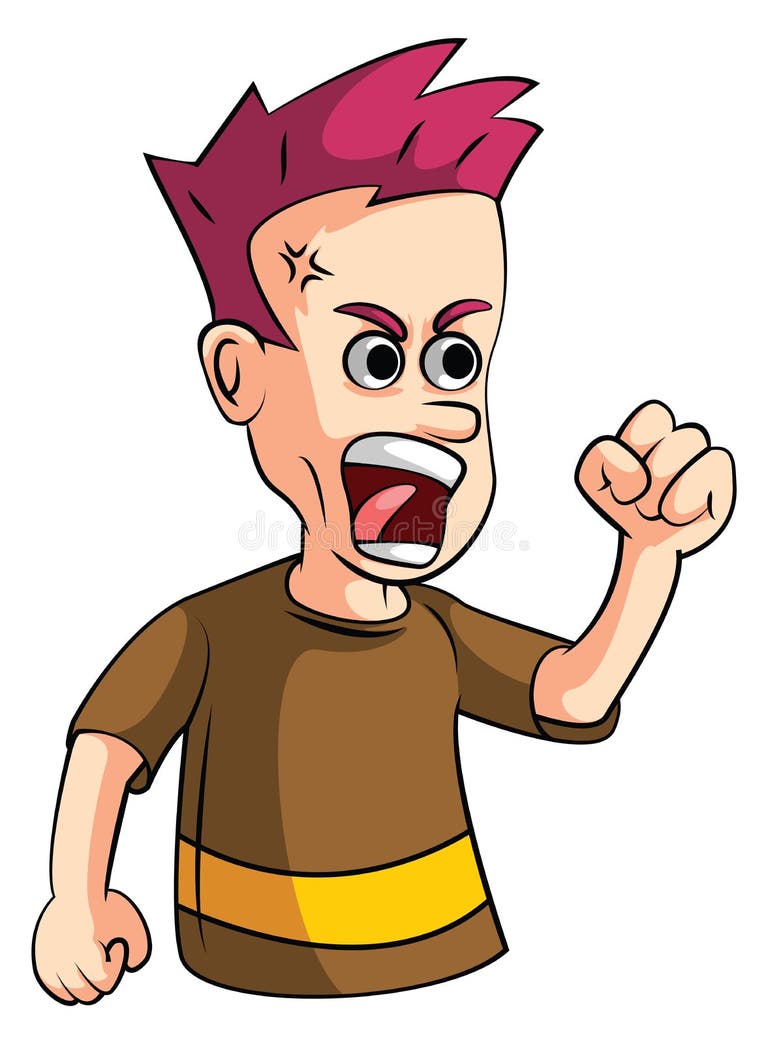 Angry Boy Kicking Cartoon Illustration Stock Illustrations – 34 Angry ...