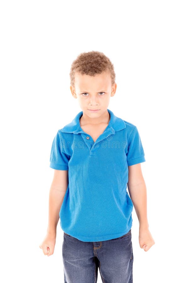Angry boy stock photo. Image of isolated, gorgeous, brunette - 56067078