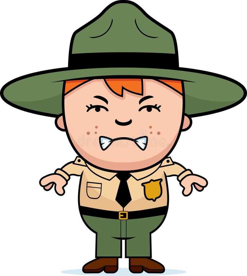 Angry Boy Park Ranger stock vector. Illustration of upset - 47526813