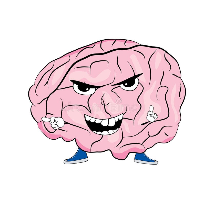Angry Brain Cartoon Stock Illustration - Image: 47922073