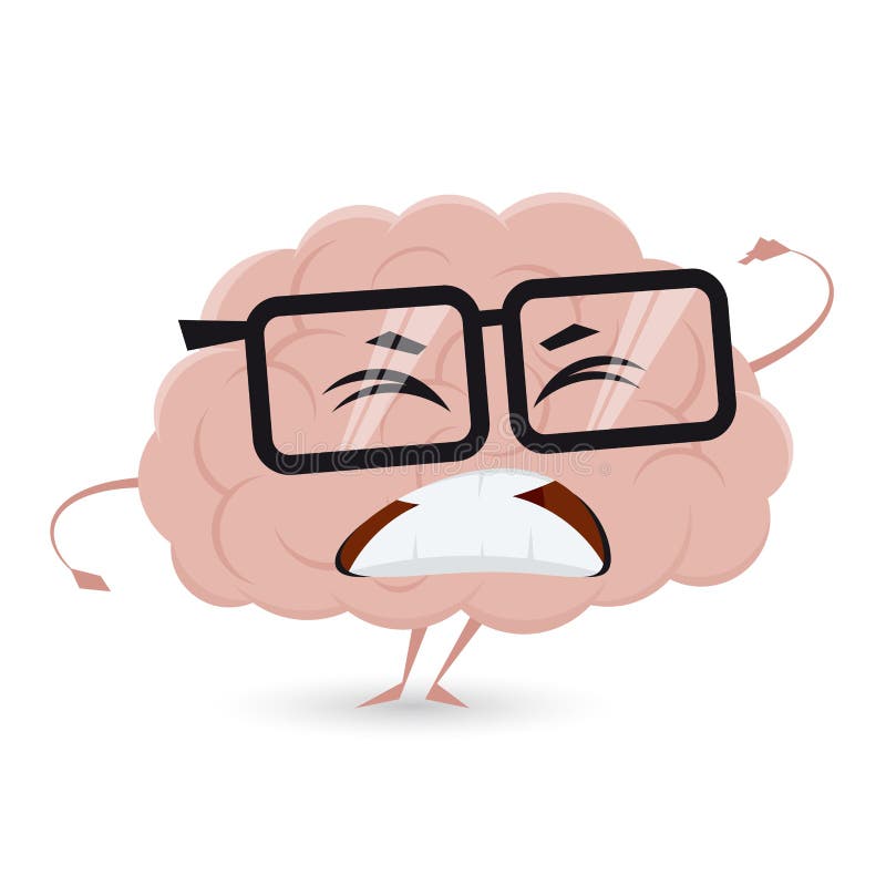 Angry brain clipart stock vector. Illustration of black - 77004496