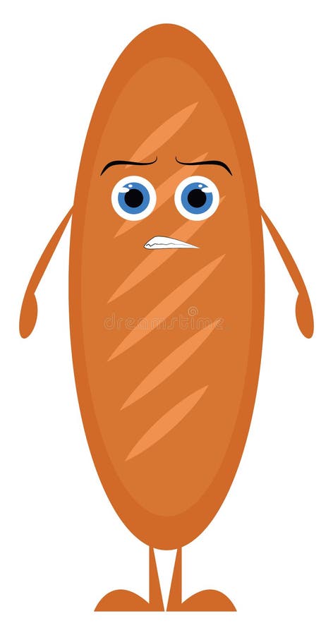 Angry bread cartoon stock illustration. Illustration of isolated - 49454363